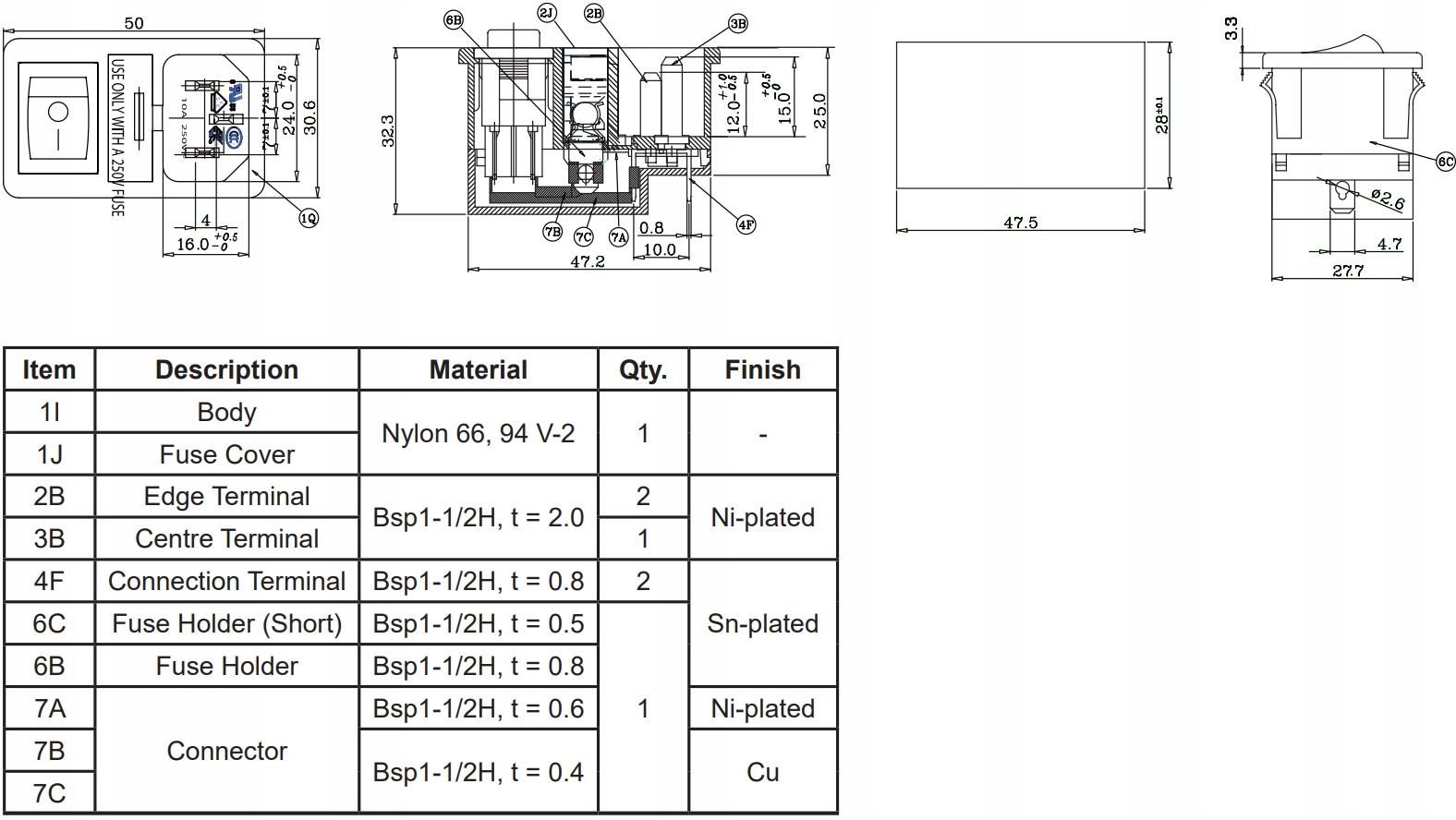 INNA GNIAZDO AC IEC MULTICOMP JR-101-1-FRSG-03 10SZT. (JR1011FRSG03) - Opinie i ceny na Ceneo.pl