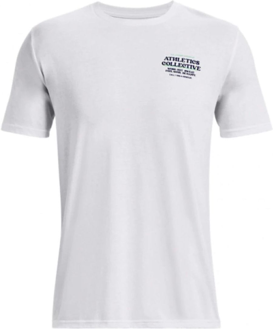 Męski t-shirt z nadrukiem Under Armour UA Boost Your Mood - biały ...