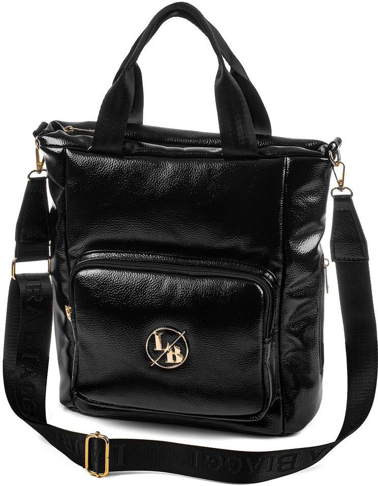 Torebka damska Laura Biaggi czarna shopper czarny groszek - Ceny i opinie - Ceneo.pl