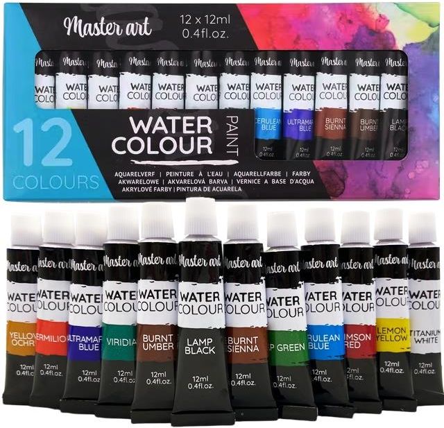 Farby Akwarelowe Zestaw Farb Akwarelowych 12 sztuk - Ceny i opinie ...