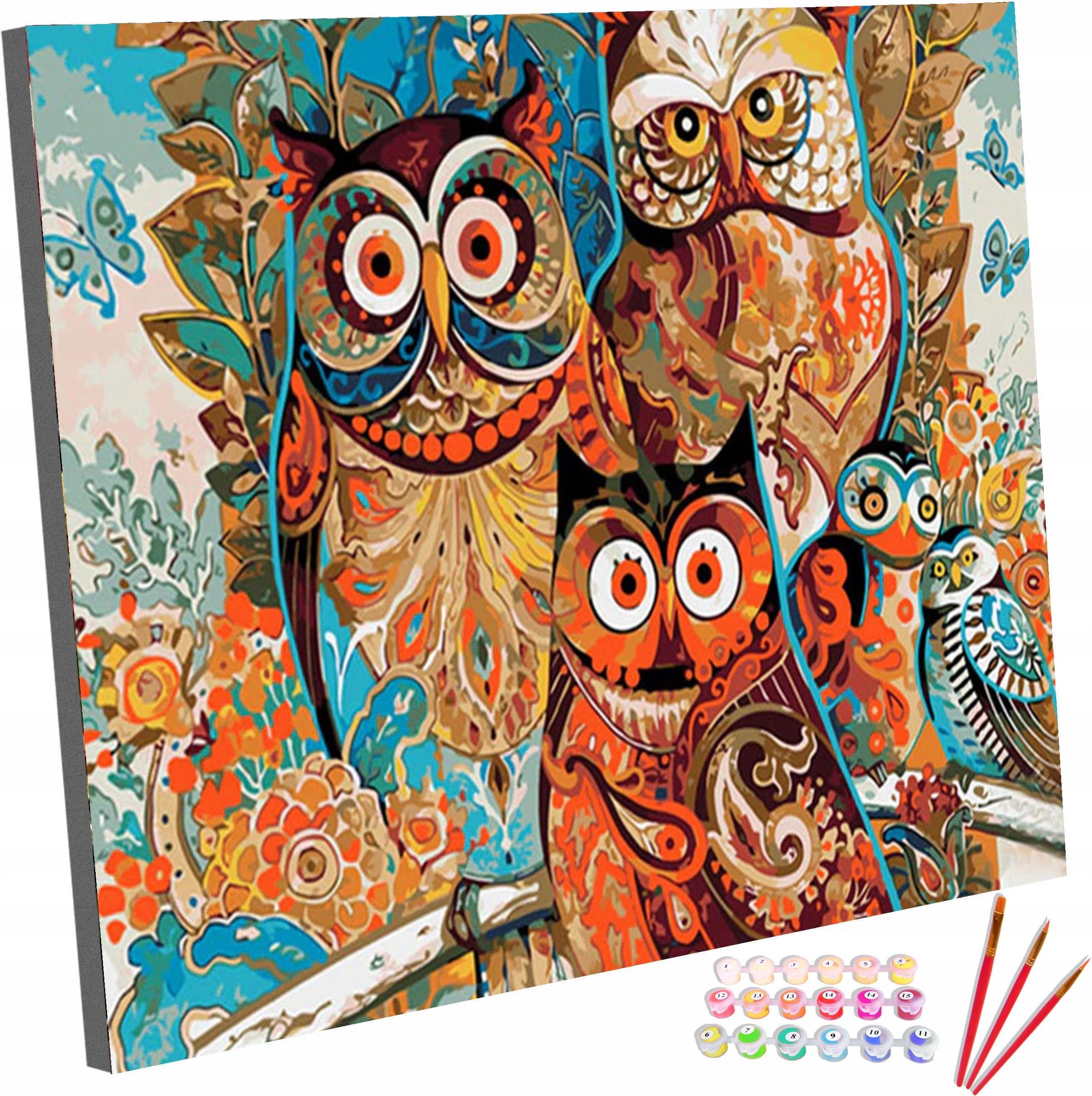Zestaw Obraz Malowanie Po Numerach Sowy 40x50cm - Ceny i opinie - Ceneo.pl