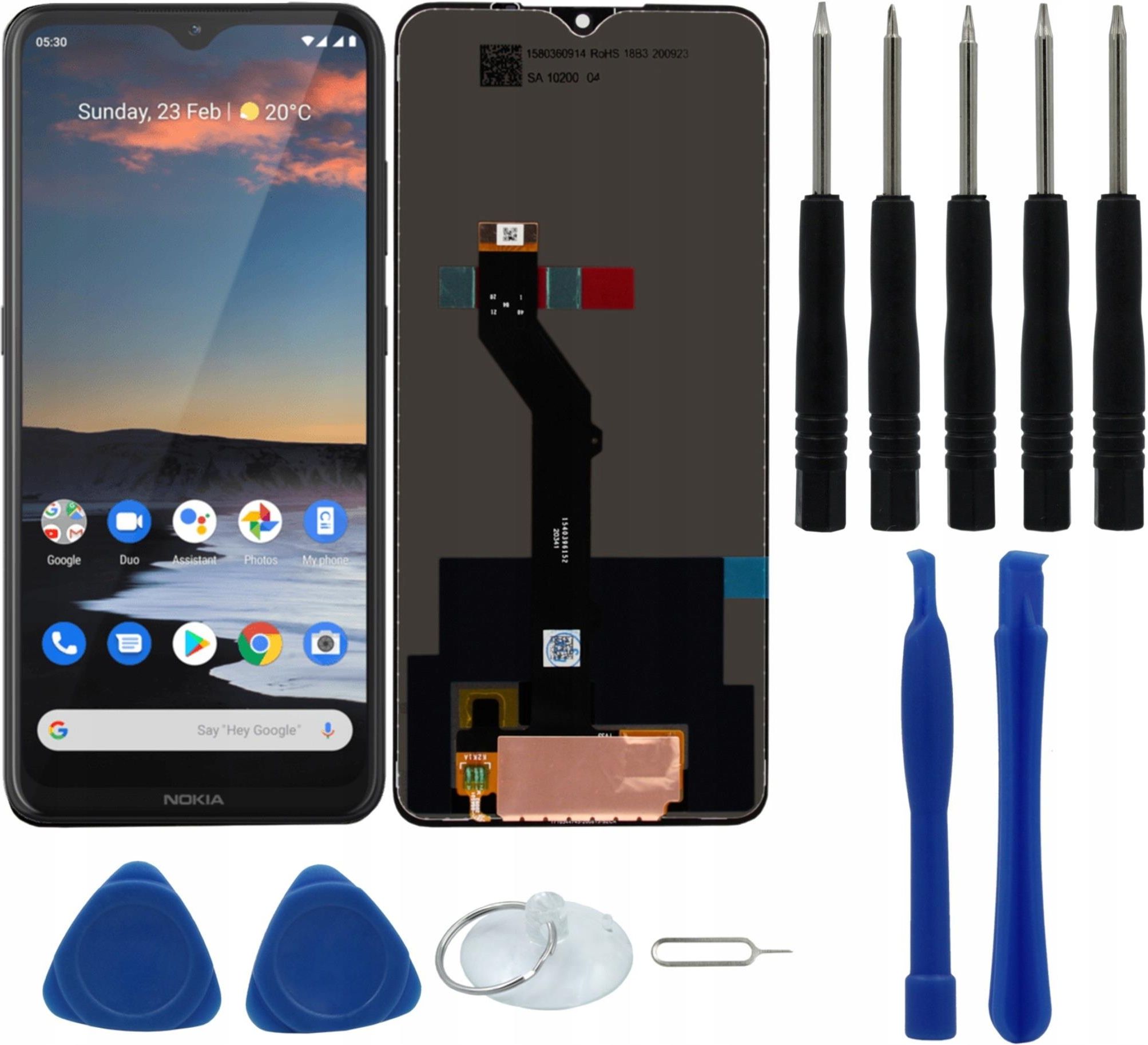 Podzespoły do telefonu INNA WYŚWIETLACZ LCD DOTYK EKRAN DO NOKIA 5.3 TA ...