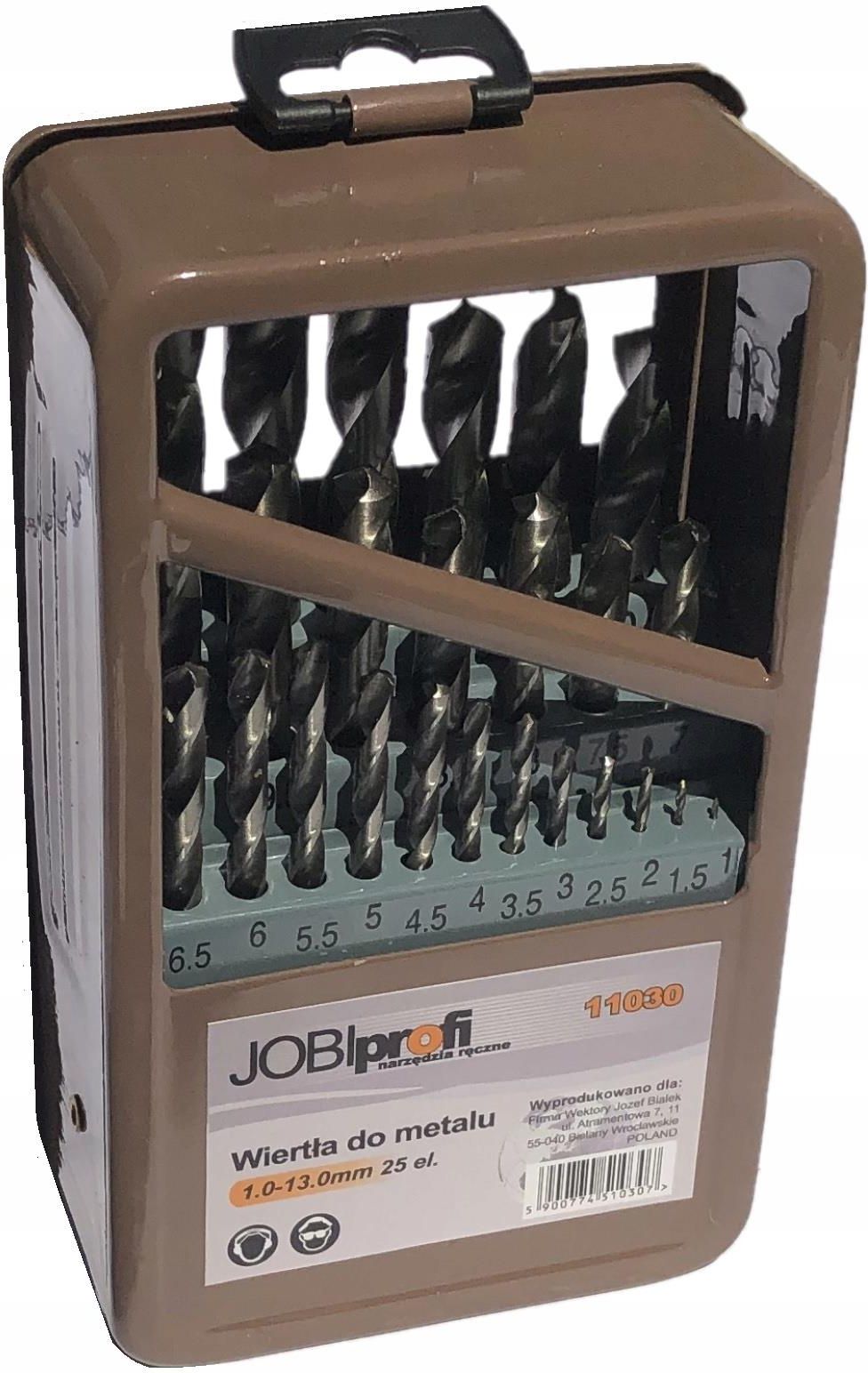 Wiertło Jobi Wiertła do metalu zestaw 1-13 mm 25szt. Kaseta 11030 ...