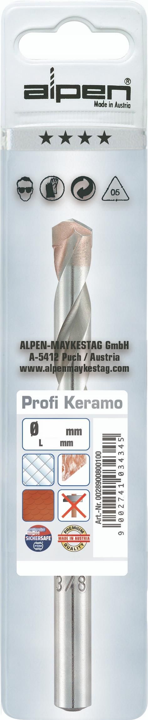 Wiertło Alpen Wiertło Do Ceramiki 12Mm Profi Keramo 29701200100 ...