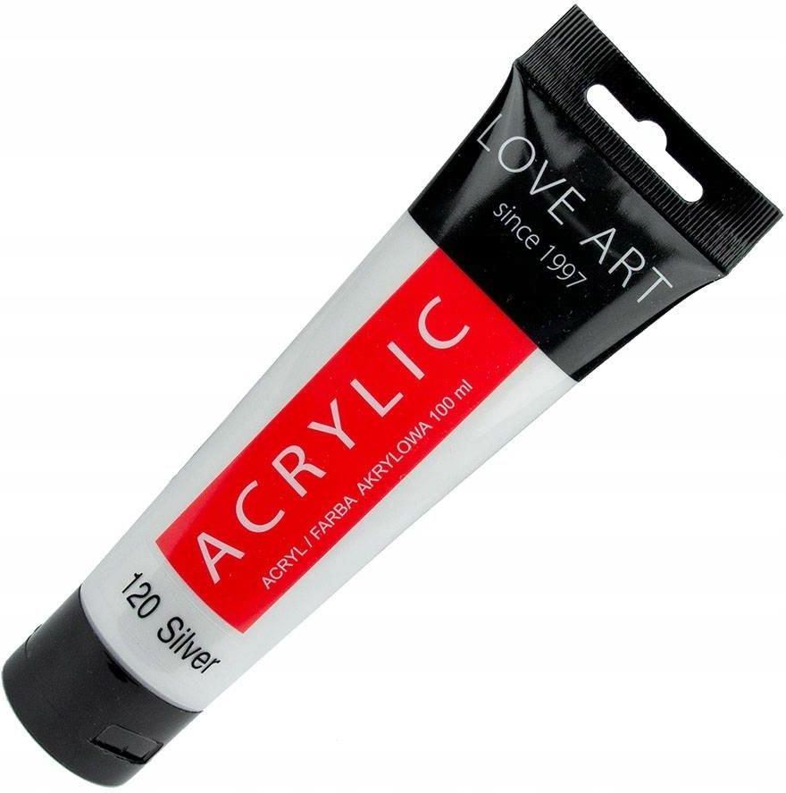 Farba akrylowa Loveart 100ml Silver farby akryl - Ceny i opinie - Ceneo.pl