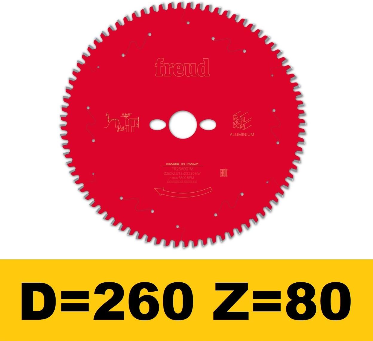 Tarcza tnąca Freud Piła 260X30 80Z Makita Alu Płyta Mdf Laminat ...