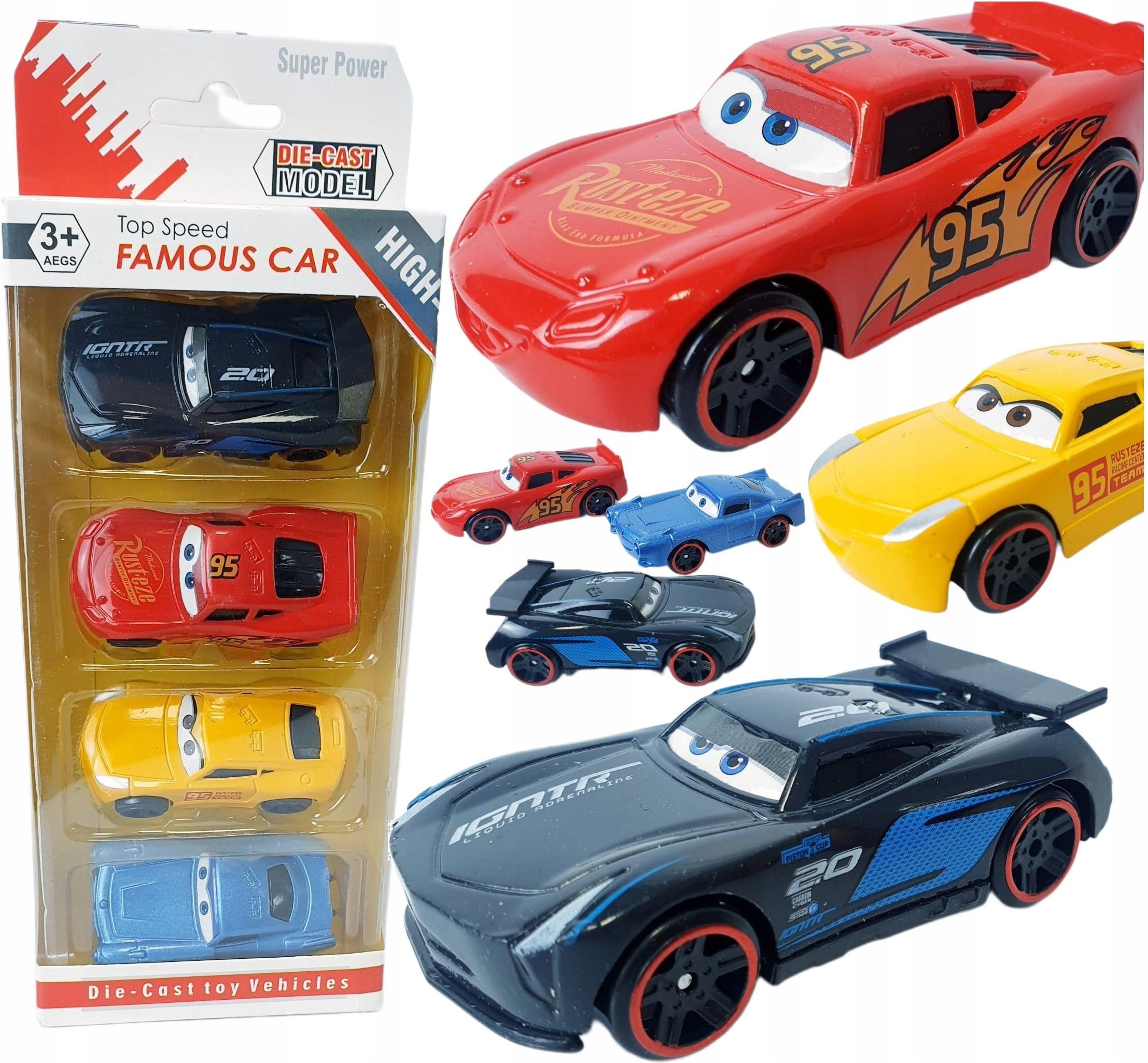 Nicola Toys Zestaw Cars 4 Autek Metalowych Zygzak - Ceny i opinie ...