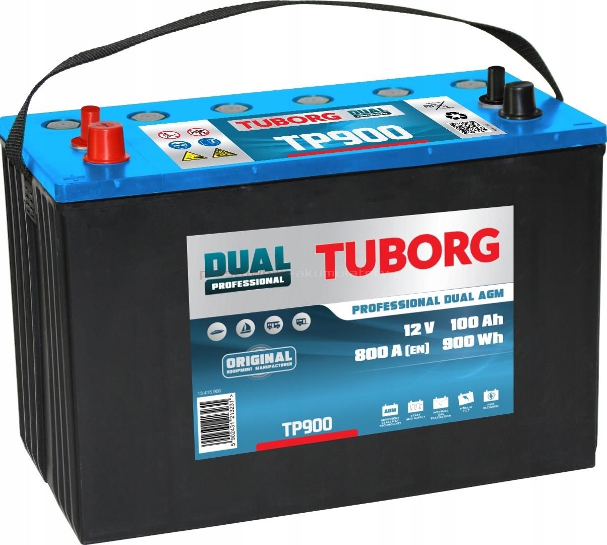Akumulator 100Ah 800A 900Wh Tuborg Dual Agm Tp900 - Opinie i ceny na ...