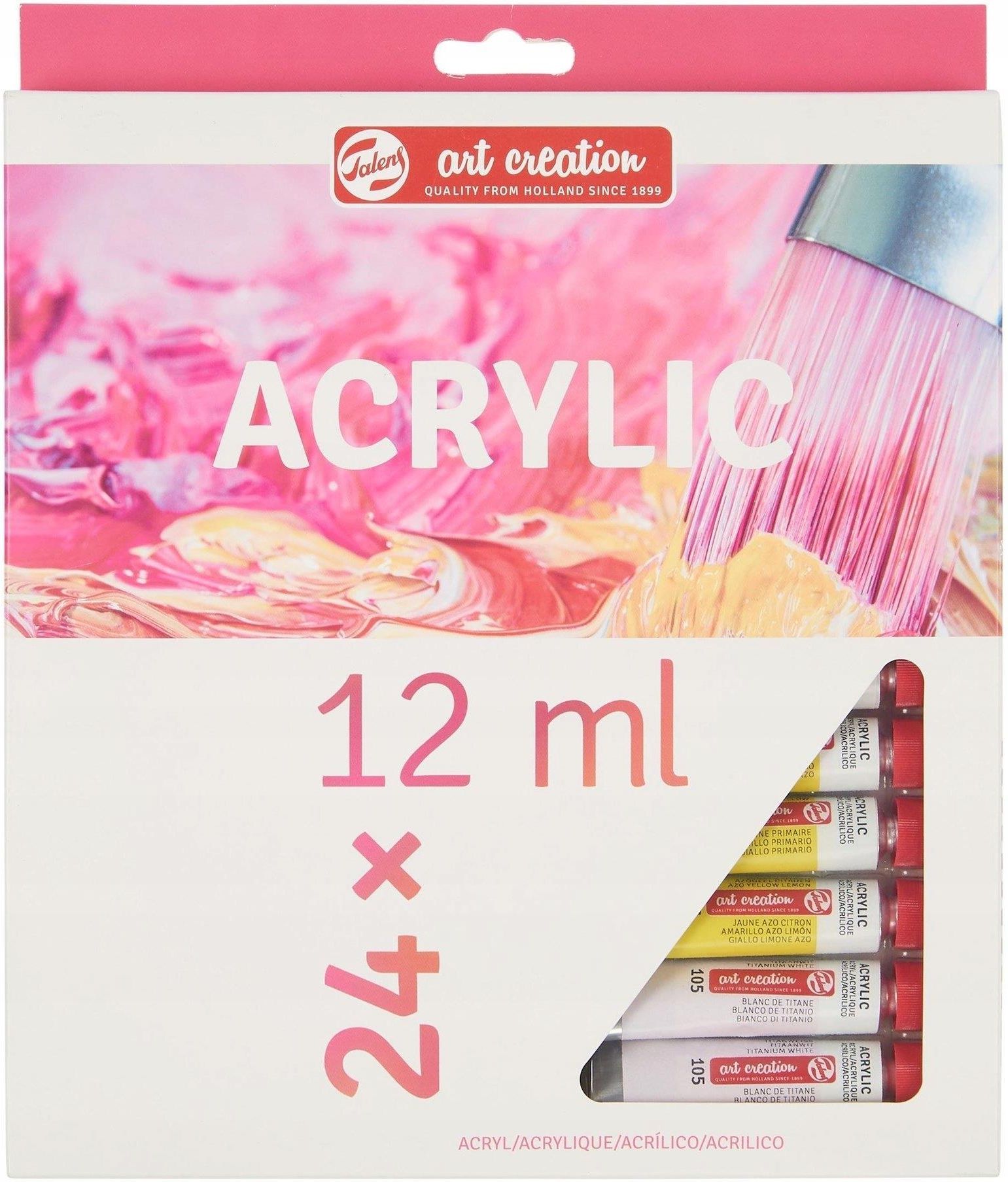 Farby Akrylowe 24 x 12 ml farba akrylowa zestaw - Ceny i opinie - Ceneo.pl