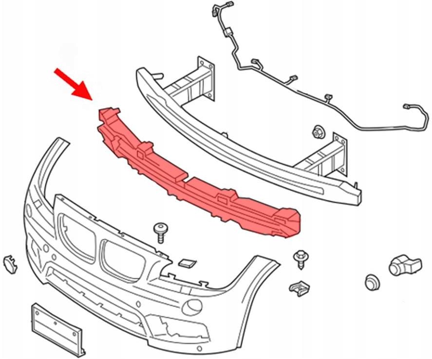 Zderzak do kupienia Bmw X1 E84 2009-2012 Absorber Przedniego Zderzaka ...