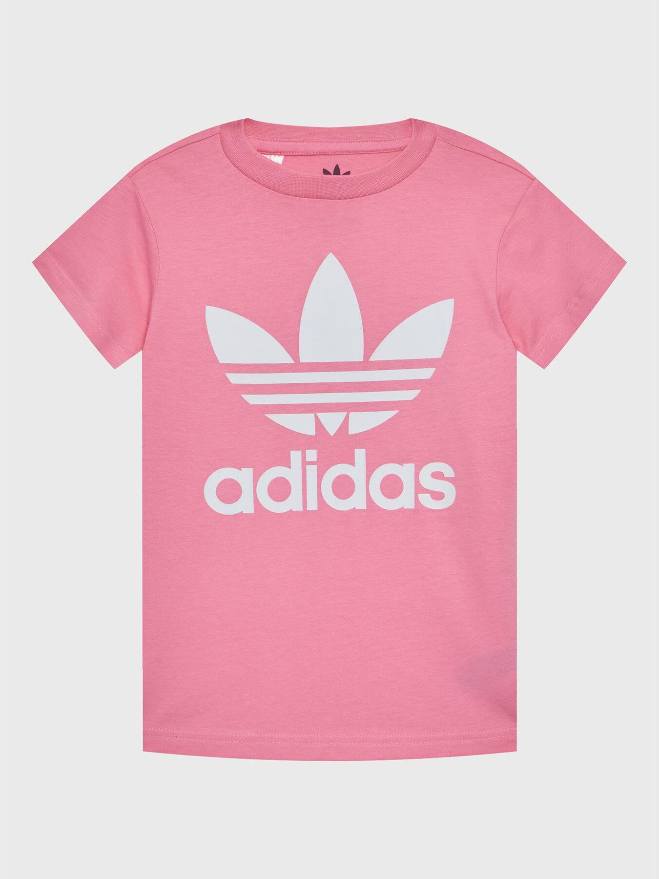 Adidas T-Shirt Trefoil IB9932 Różowy Regular Fit - Ceny i opinie - Ceneo.pl