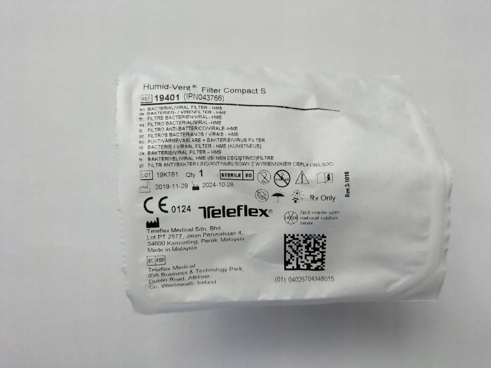 Drobne akcesoria medyczne Teleflex Filtr Antybakteryjny, Opakowanie ...