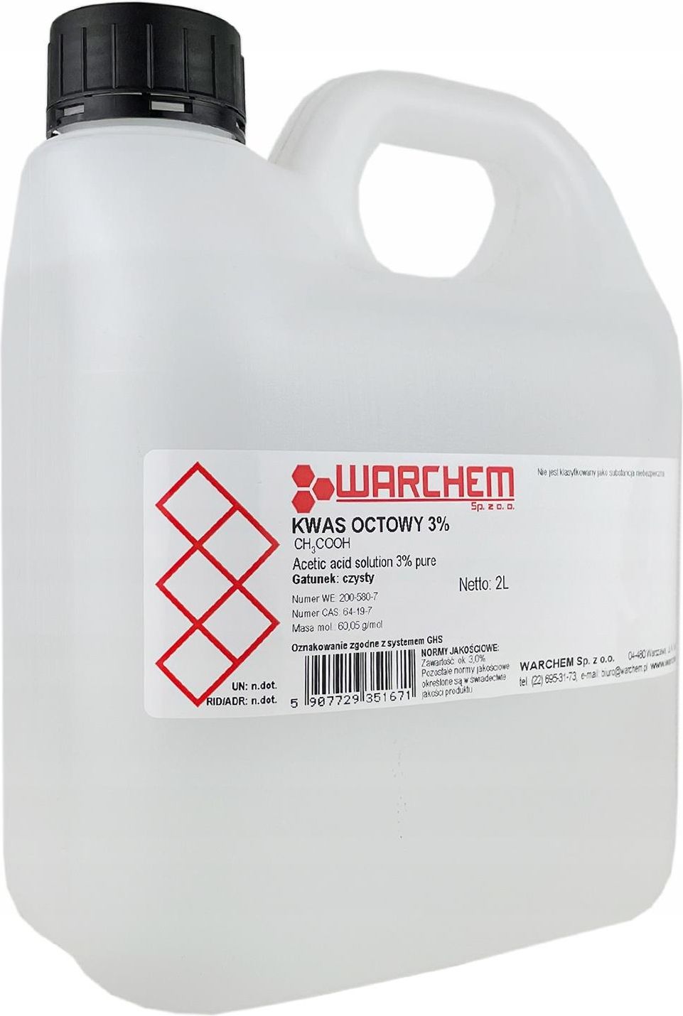 Warchem Kwas Octowy 3% Czysty 2L - ceny i opinie - Ceneo.pl