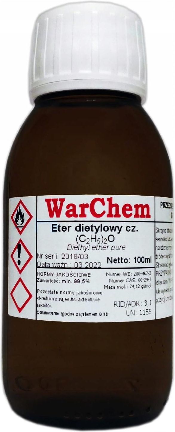 Warchem Eter Dietylowy Czysty Min. 99,5% 100Ml - ceny i opinie - Ceneo.pl