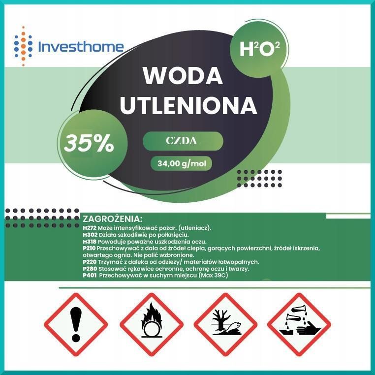 Nadtlenek Wodoru Perhydrol 35% 1L Dla Firm - ceny i opinie - Ceneo.pl
