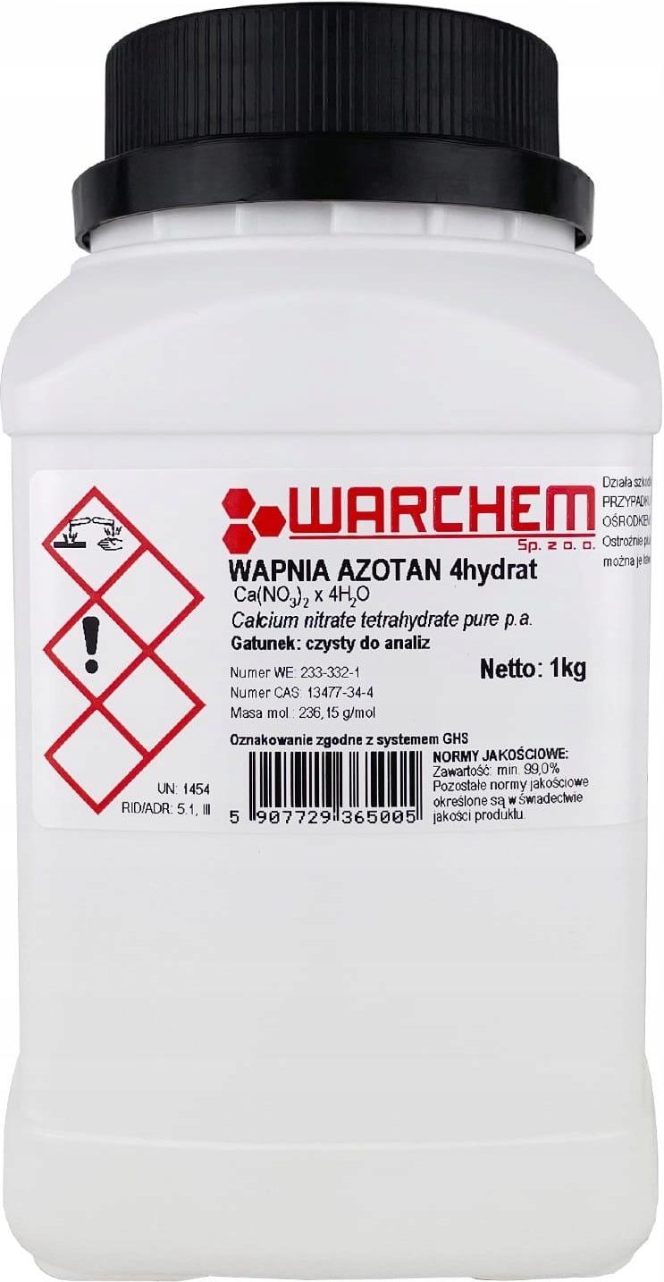 Warchem Azotan Wapnia 4Hydrat Czda 1Kg - ceny i opinie - Ceneo.pl