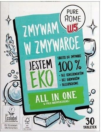 W5 Pure Home Eko Tabletki Do Zmywarki 30 Szt - Opinie i atrakcyjne ceny ...