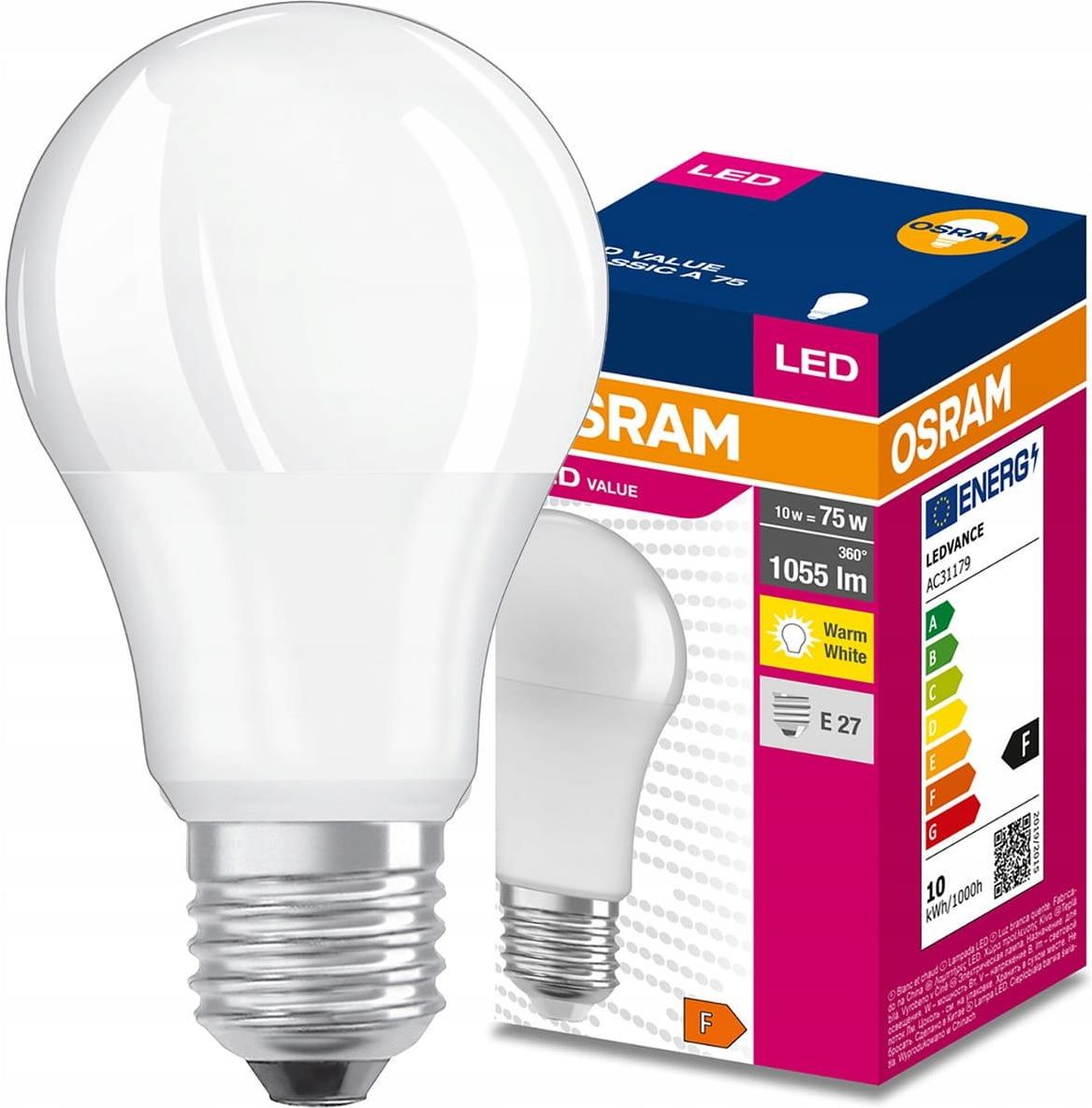 Osram Żarówka Led E27 A60 10w 75w 1055lm 3000k