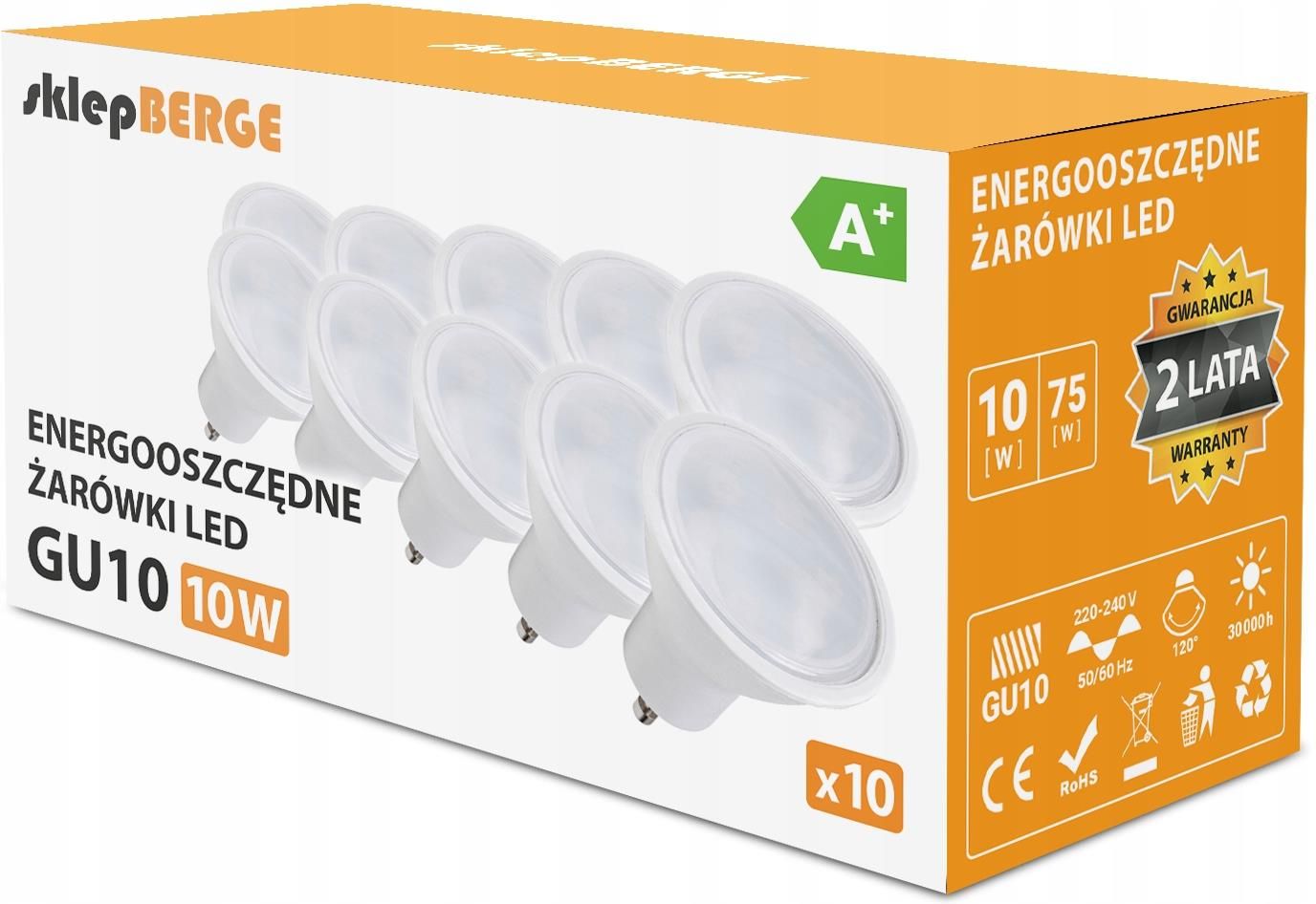Milio Żarówka Led Gu10 10W (Zestaw 10Szt)Premium Wydajna (MZ0014) - Opinie i atrakcyjne ceny na ...