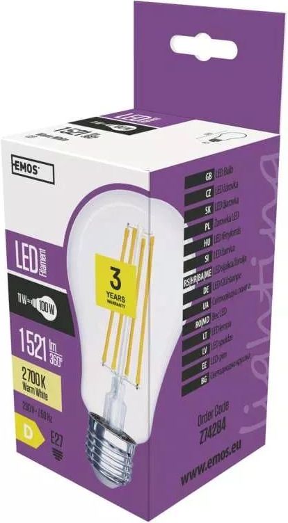 Emos Żarówka Led Filament 11W E27 2700K Ciepła Biel (Z74284) - Opinie i ...