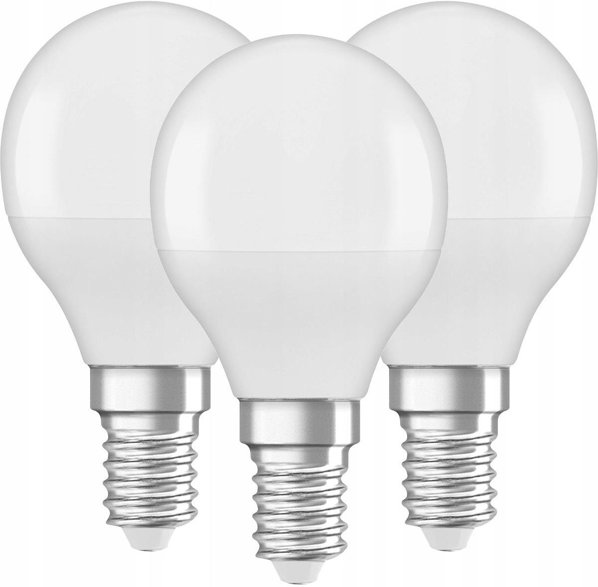 Osram 3X Żarówka Led Kulka E14 P45 4,9W 40W 4000K (OSRVALU7711MAŁAKULKANEUTRALNABARWA) - Opinie ...