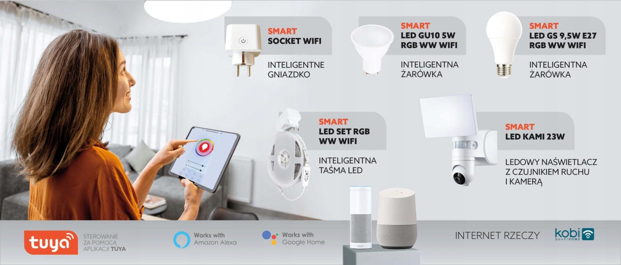 Kobi Light Żarówka Smart Led Gs 9,5W E27 Rgb Wifi Tuya ...