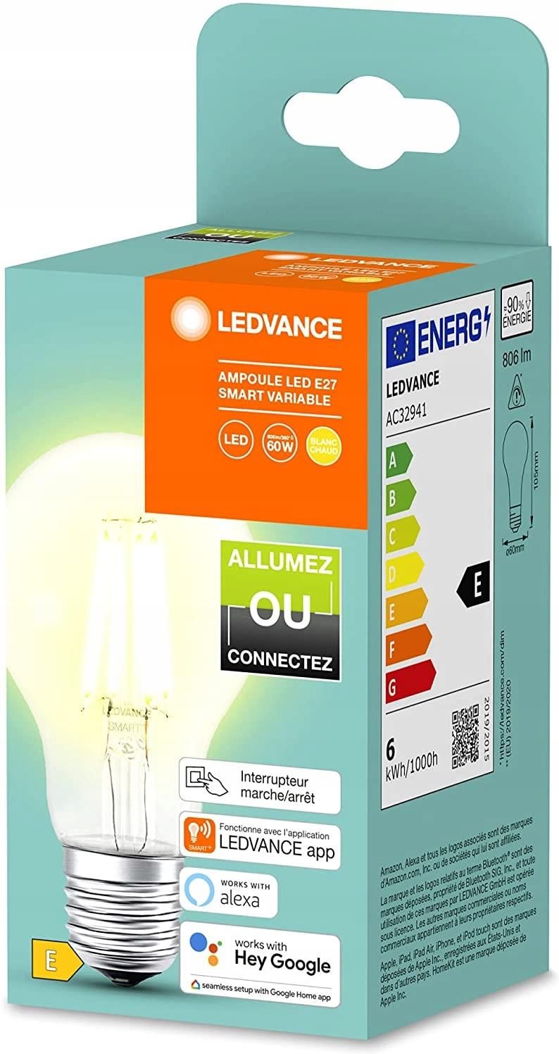 Ledvance Żarówka E27 Led 6W = 60W 2700K Smart+ (4058075625761) - Opinie ...