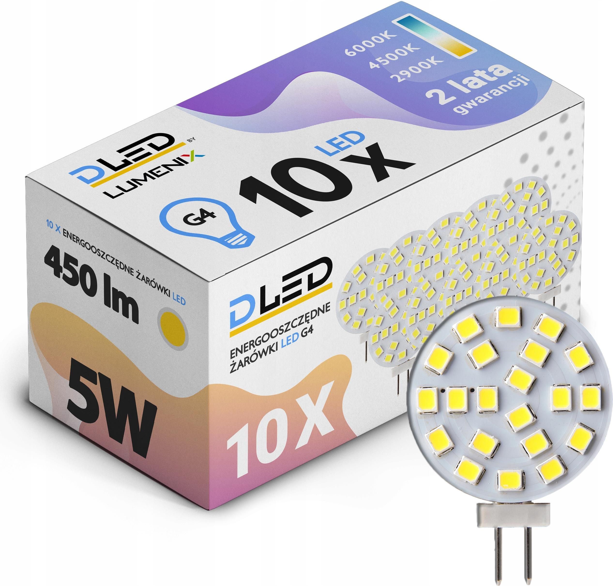 Lumenix 10X Żarówka Led G4 12V Dc 5W 450Lm Talerzyk (6133_10) - Opinie i atrakcyjne ceny na Ceneo.pl