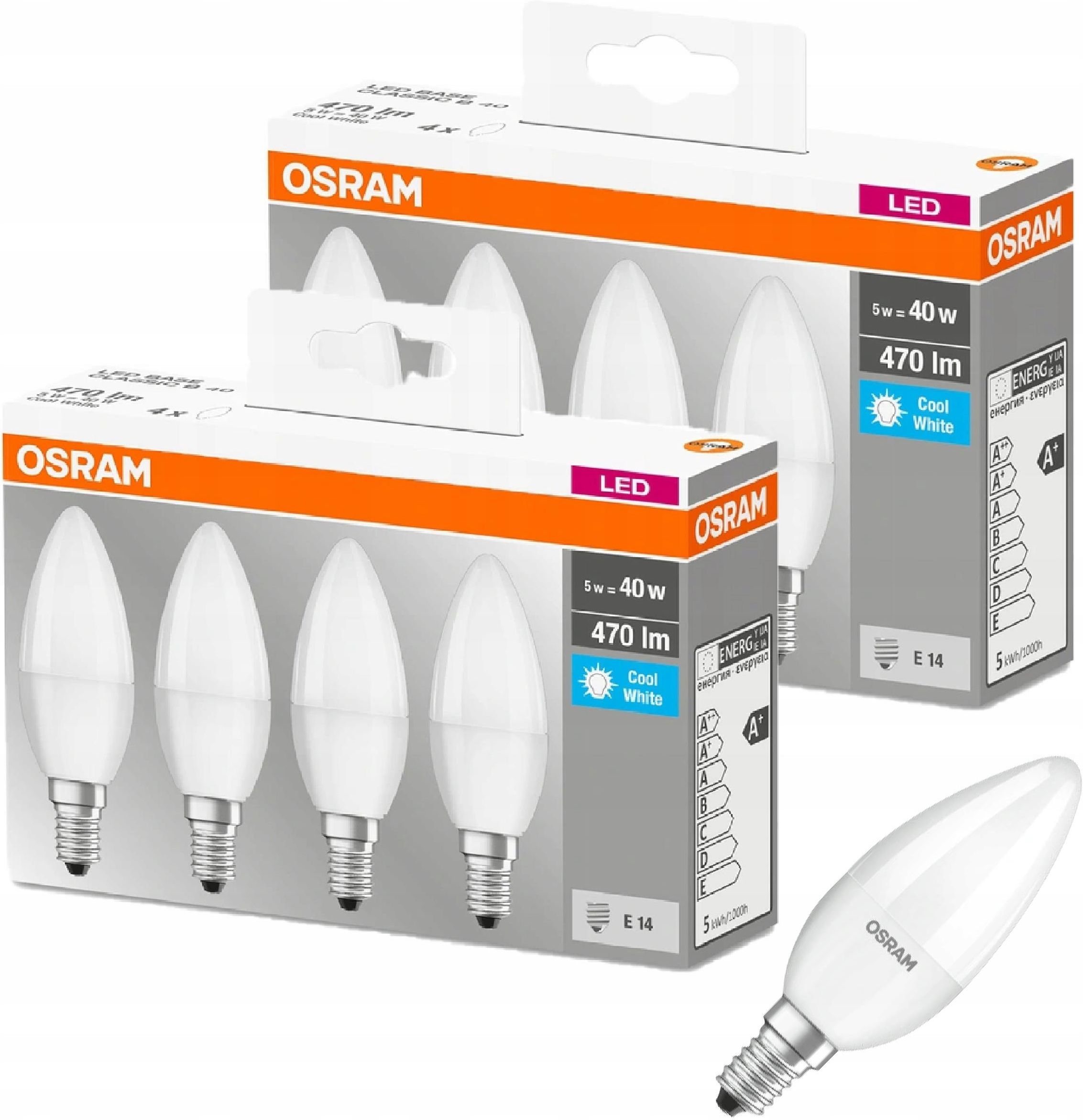 Osram Żarówka Led E14 5 5w 40w 470lm 4000k X8 4058075819610 Opinie