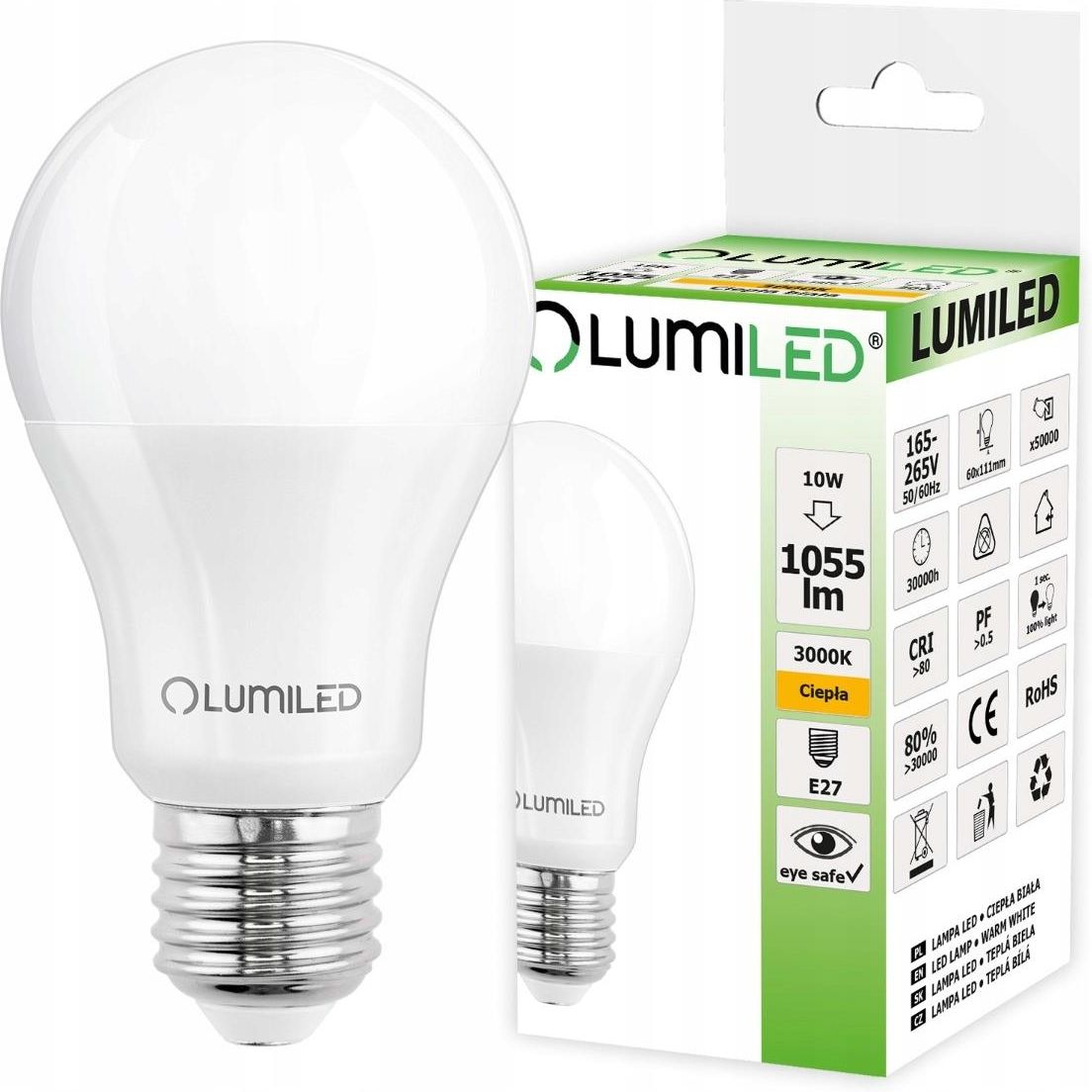 Lumiled 10X Żarówka Led E27 10W = 95W 1055Lm 3000K ...