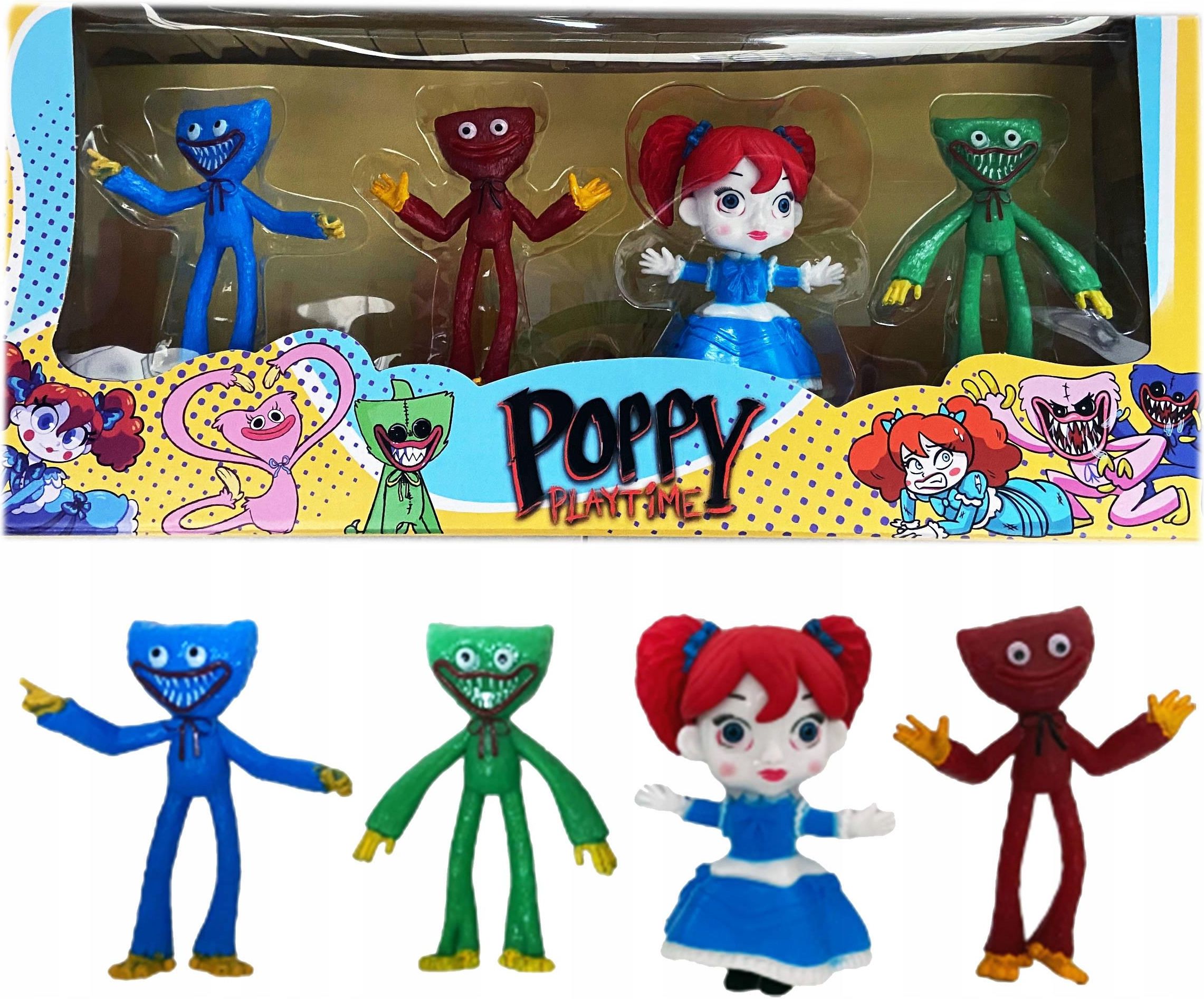 Toys Poppy Playtime Zestaw Figurek 4 Sztuki Huggy Wuggy - Ceny i opinie ...