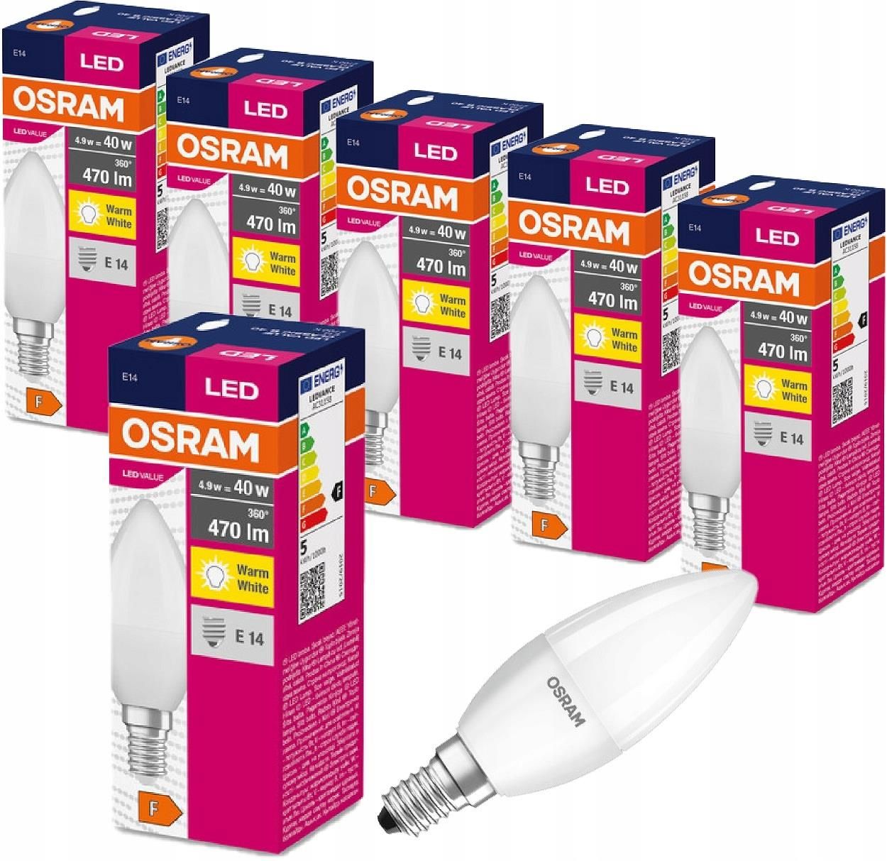 Osram Żarówka Led E14 4 9w 40w 470lm 2700k X 6 5903818524445 Opinie