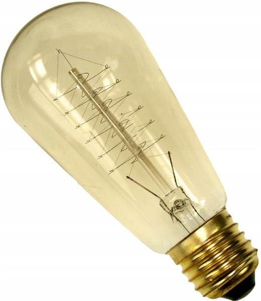 Brolux Ozdobna Żarówka Węglowa Retro Edison E27 60W St58 (12293 ...