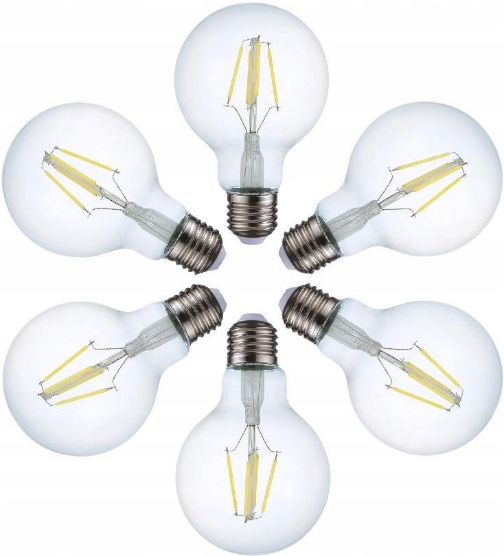 Luminova Zestaw 6x Żarówka Kula E27 Led Filament 12w 1200lm 2899