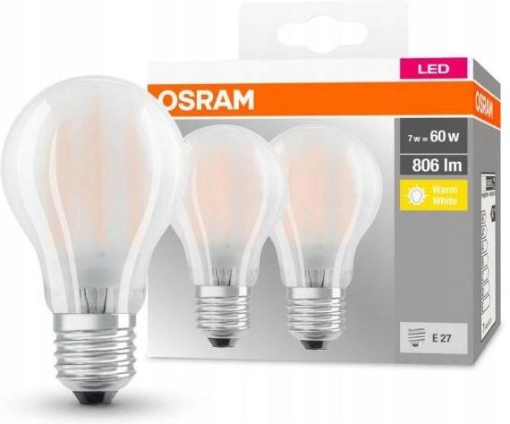 Osram Żarówka Led E27 6,5W(60W) Ciepła 2700K 2 Szt (2100) - Opinie i atrakcyjne ceny na Ceneo.pl