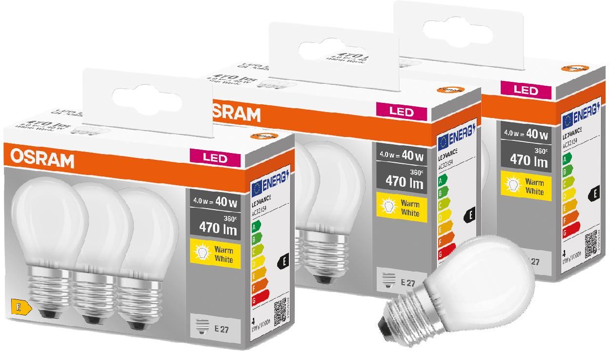 Osram Żarówka Kulka Led E27 4W=40W 470Lm 2700K X 9 (4058075113022) - Opinie i atrakcyjne ceny na ...