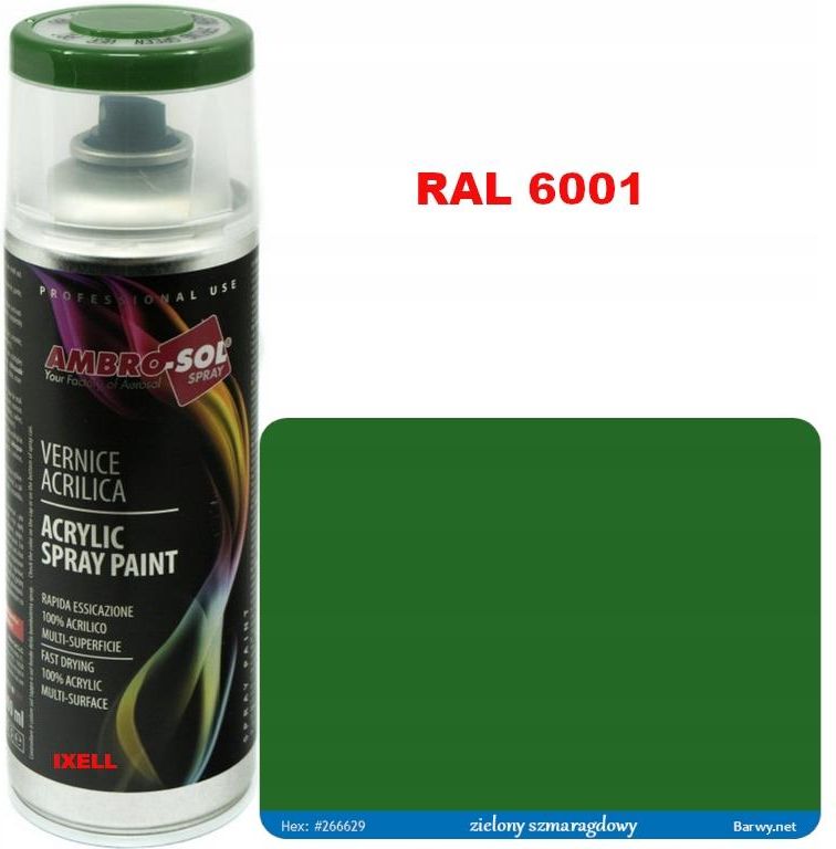 Ambro-Sol Ral 6001 Lakier Akryl Spray Zielony Połysk 1233 - Opinie i ...