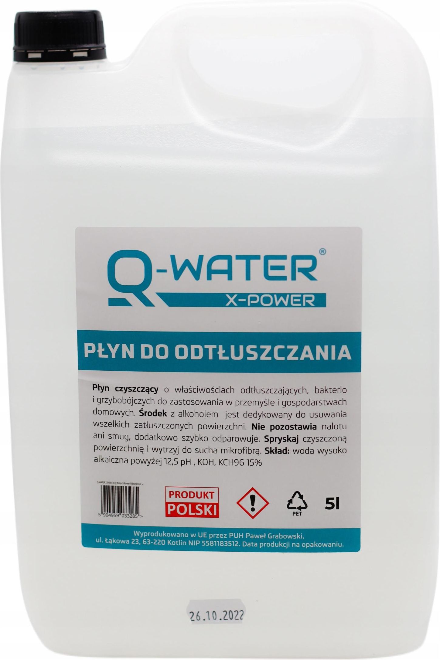 Qwater Xpower Płyn Do Odtłuszczania 5L - Opinie i ceny na Ceneo.pl