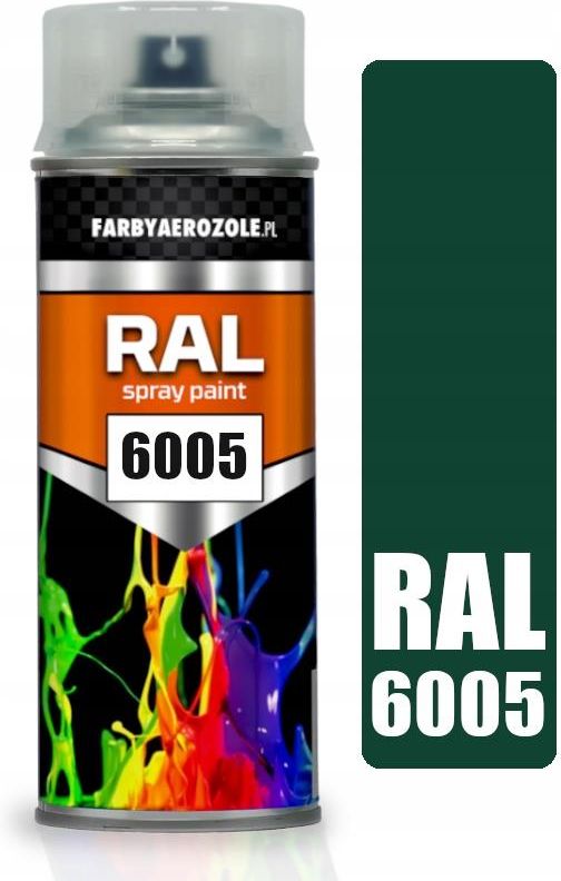Farbyaerozole Lakier Spray Zielony Ral 6005 Mat Matowy 400Ml - Opinie i ...