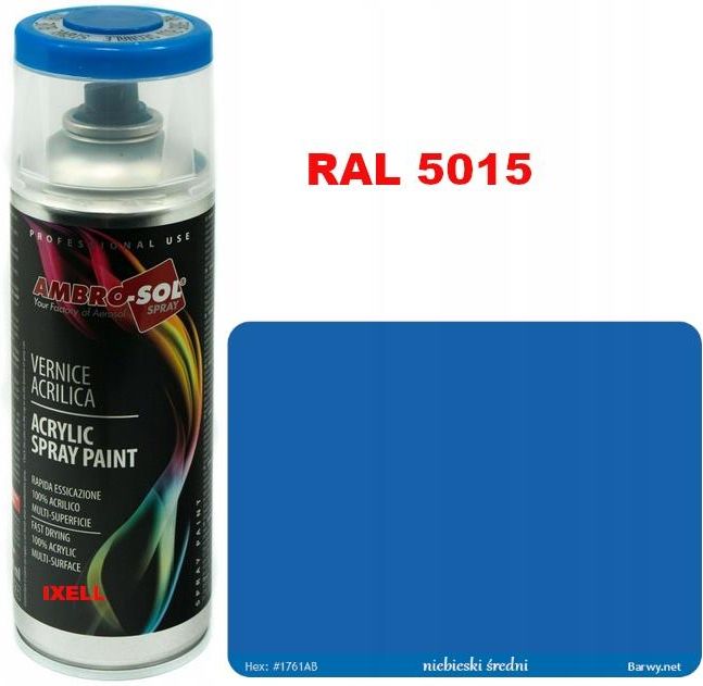 Ambro-Sol Ral 5015 Lakier Akryl Spray Niebieski Połysk 1233 - Opinie i ...