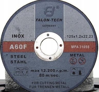 Tarcza tnąca Falon-Tech Tarcza Do Cięcia Stali Metalu 125X1,2 Falon Tarcze FTMC12512 - Opinie i ...