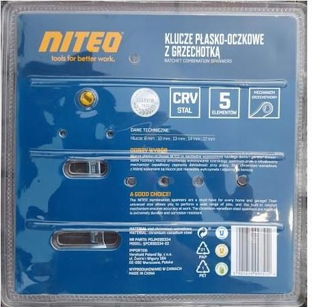 Niteo Tools Klucze Płasko-Oczkowe Z Grzechotką - Opinie i ceny na Ceneo.pl