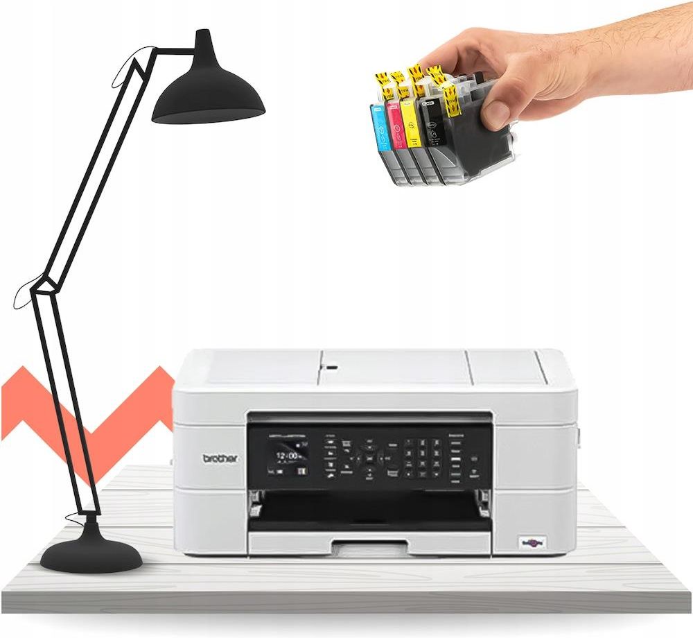 Tusz 4x Tusz do Brother MFC-J497 Dw Cmyk LC3213 do drukarki - Opinie i ...