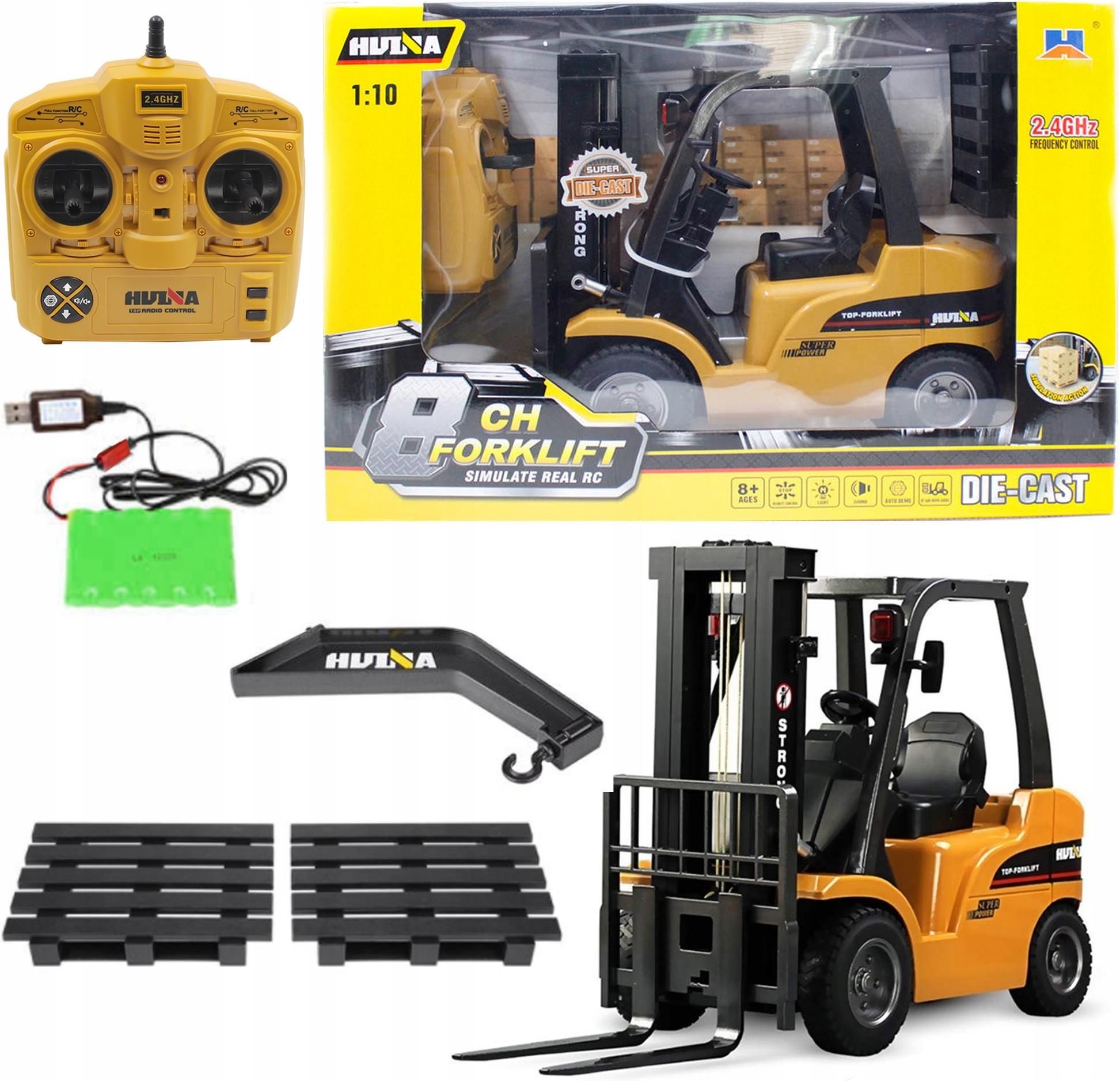 H-Toys Wielki Wózek Widłowy Dźwig Sterowany 1:10 Metal Rc - Ceny i ...