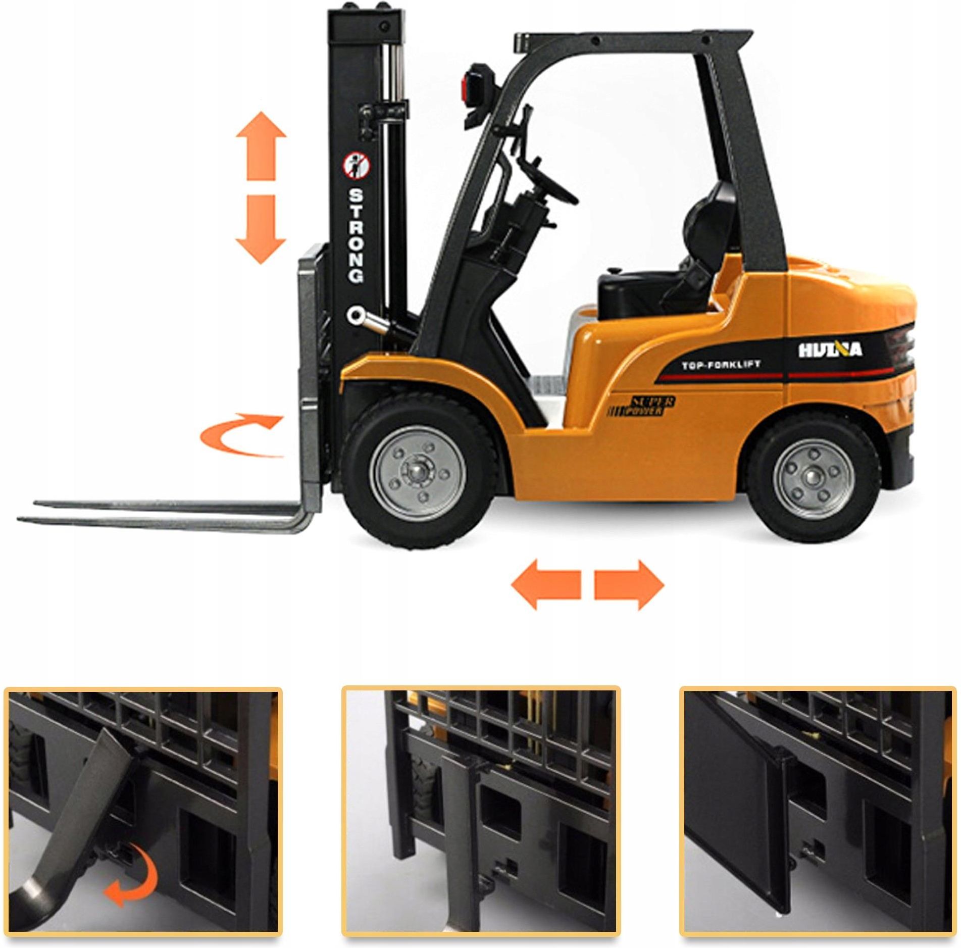 H-Toys Wielki Wózek Widłowy Dźwig Sterowany 1:10 Metal Rc - Ceny i ...