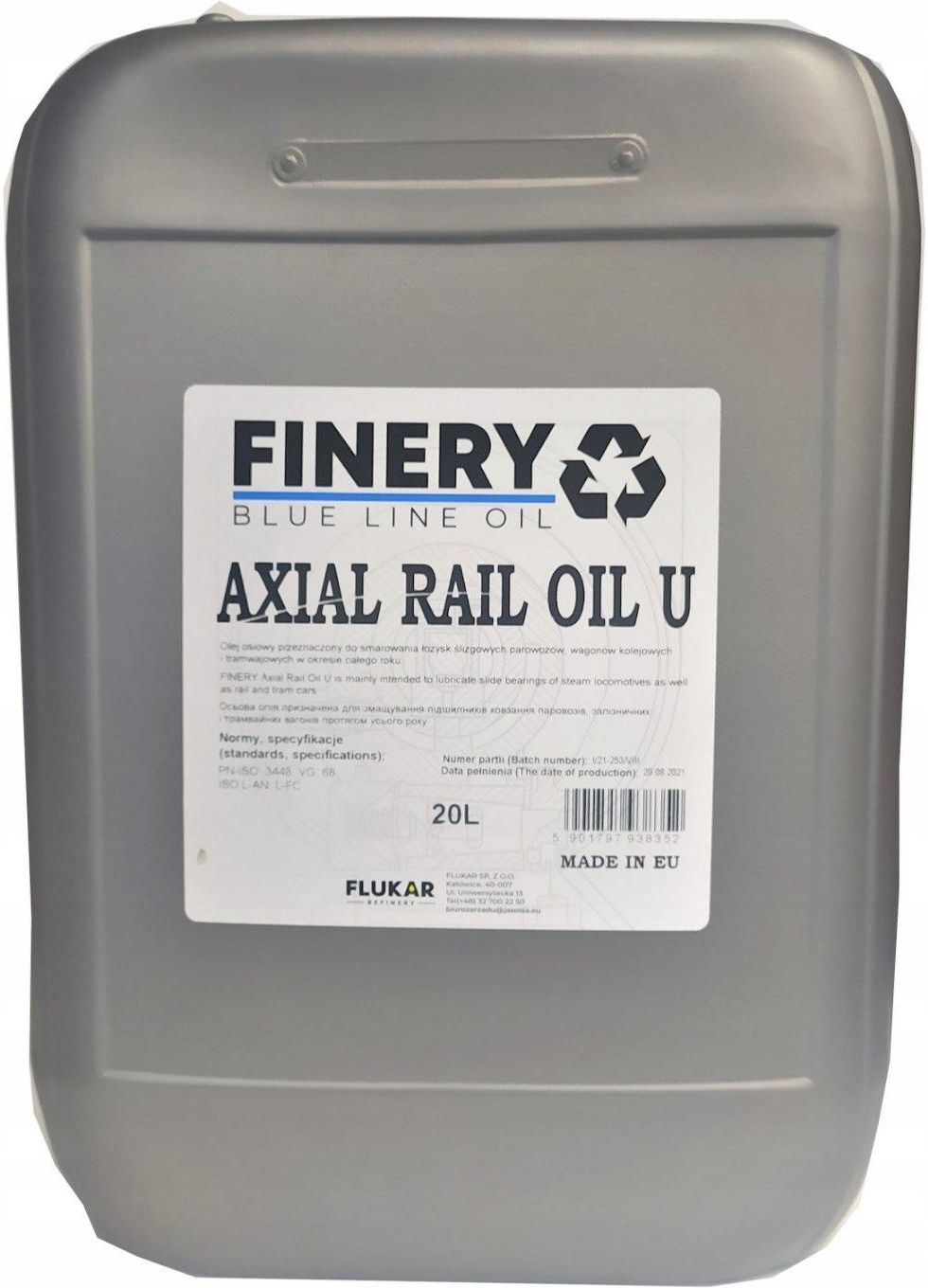 Finery Axial Rail Oil U 20L Olej Osiowy - Opinie i ceny na Ceneo.pl