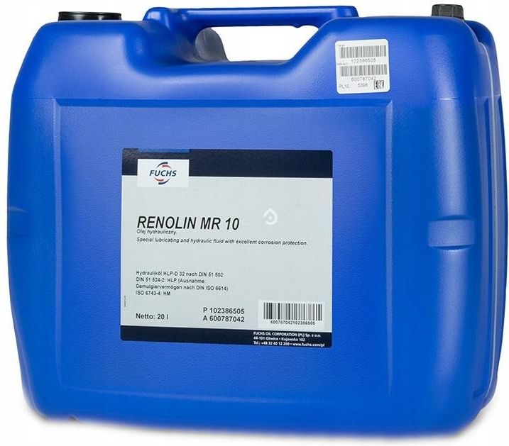 Fuchs Renolin Mr 10 Vg 32 20L Olej Hydrauliczny - Opinie i ceny na Ceneo.pl