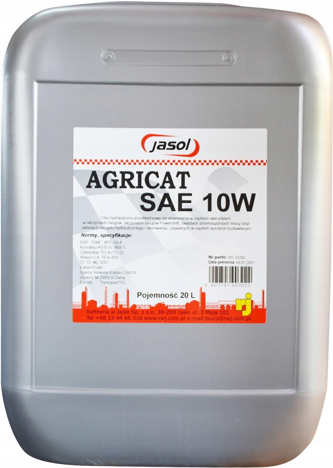 Jasol Olej Hydrauliczny Ptf 10 W Sae 10W To-4 20L - Opinie i ceny na Ceneo.pl