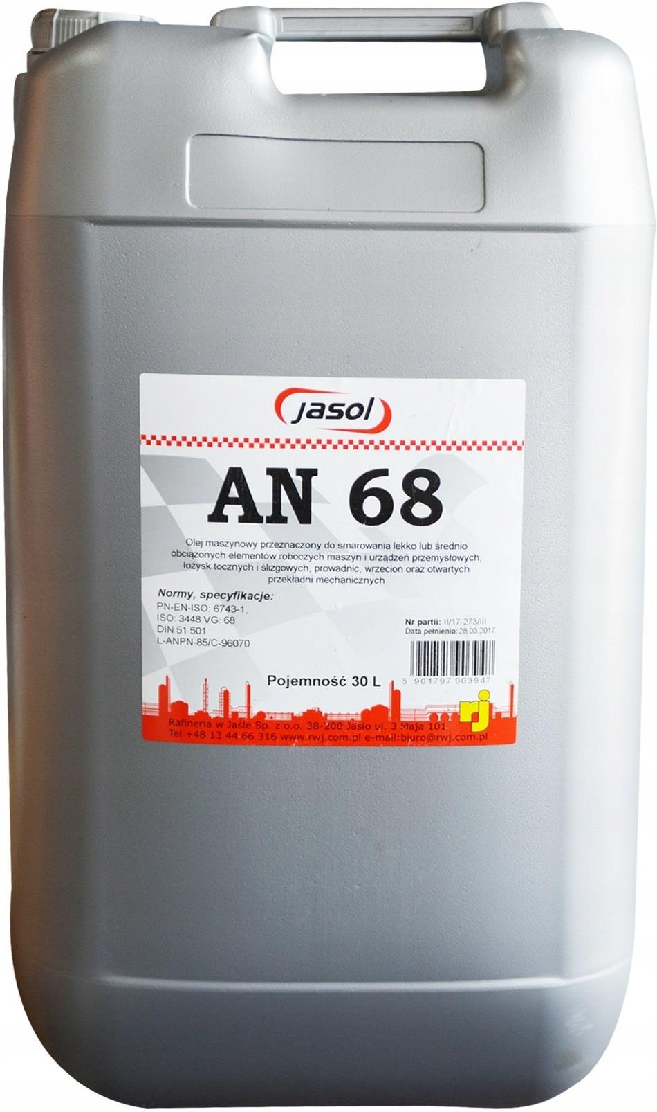 Jasol Olej Maszynowy Lan 68 30L - Opinie i ceny na Ceneo.pl