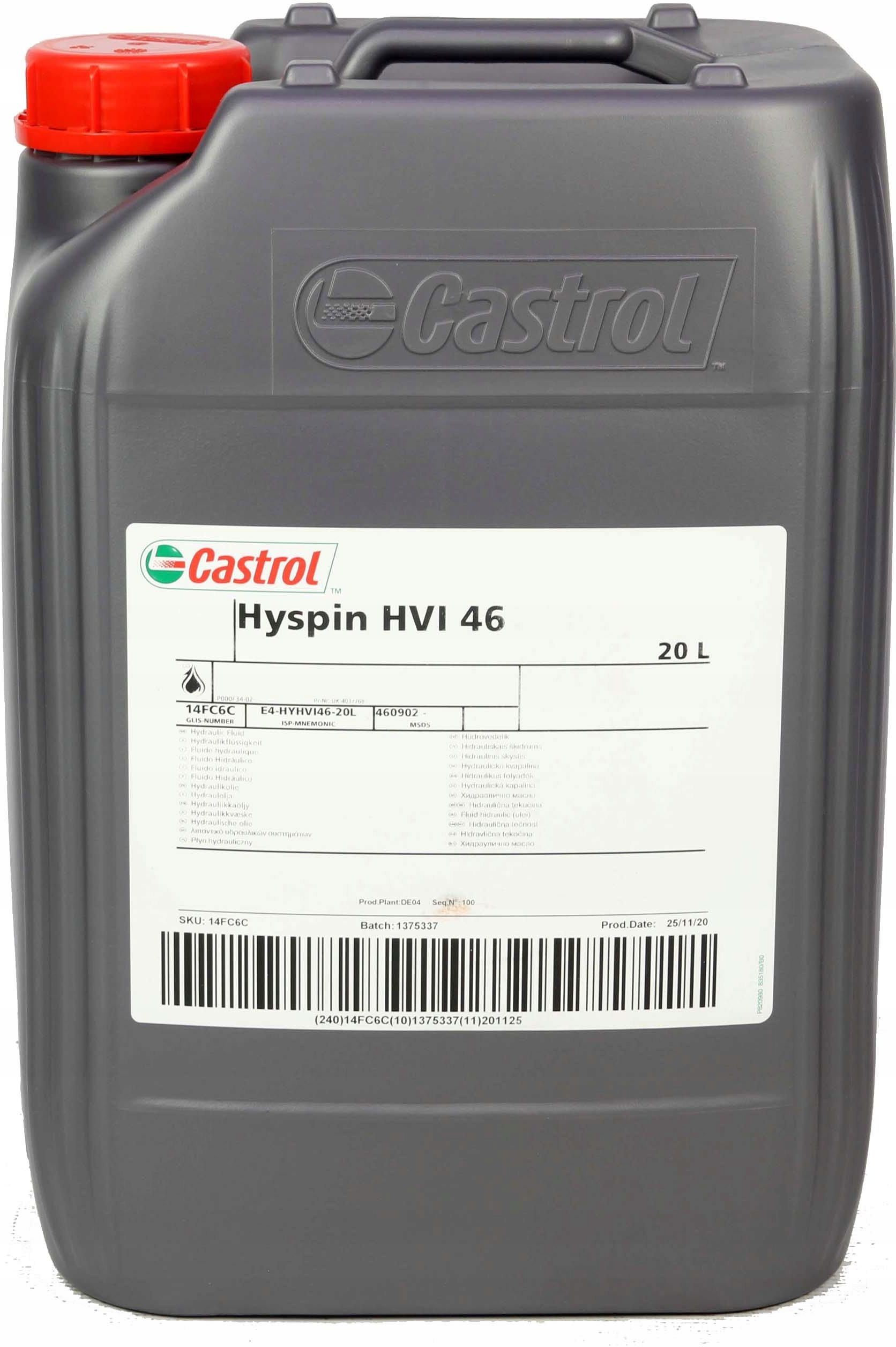 Castrol Hyspin Hvi 46 20L - Opinie i ceny na Ceneo.pl
